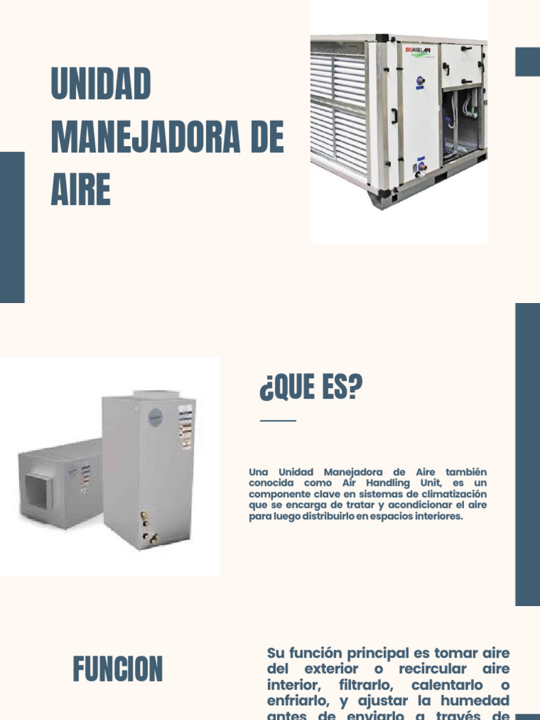 Unidad Manejadora de Aire: Función y Componentes | PDF
