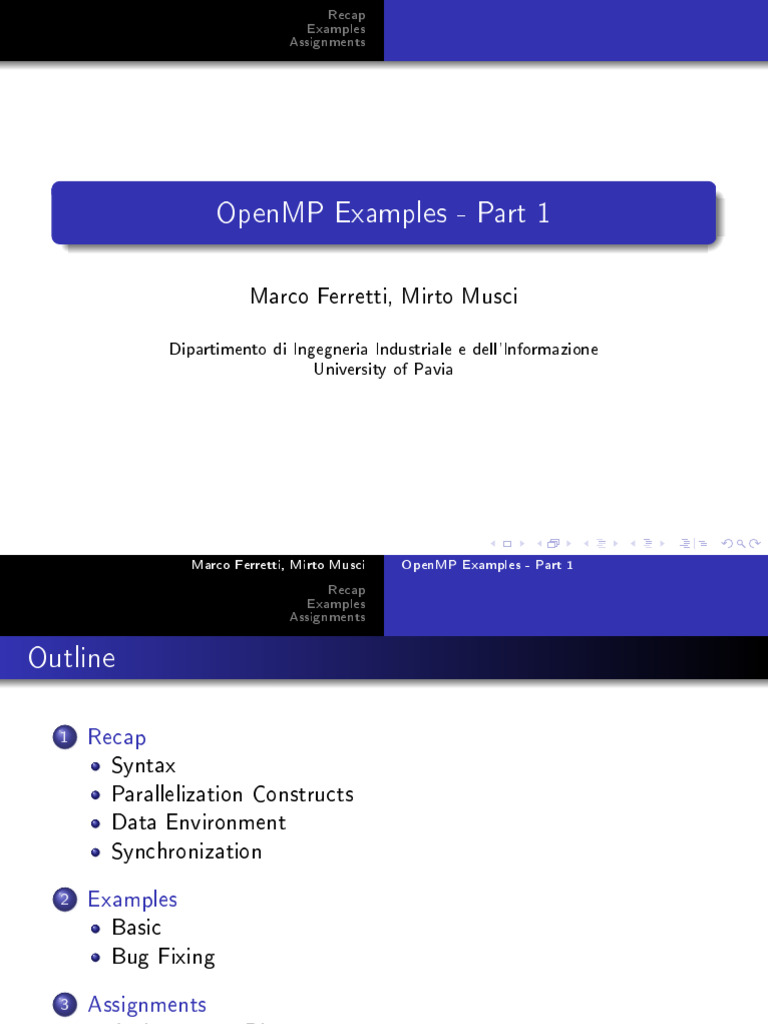 esercizi-openmp-1 | PDF | Parallel Computing | Computer Architecture