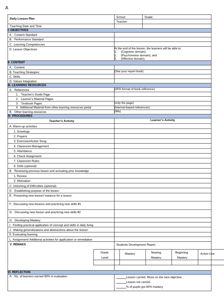 DepEd New DLP Formal Sample | PDF | Learning | Teachers