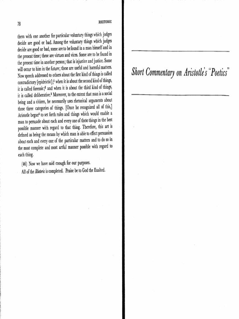 Understanding Aristotle's Rhetoric and Poetics | PDF | Rhetoric