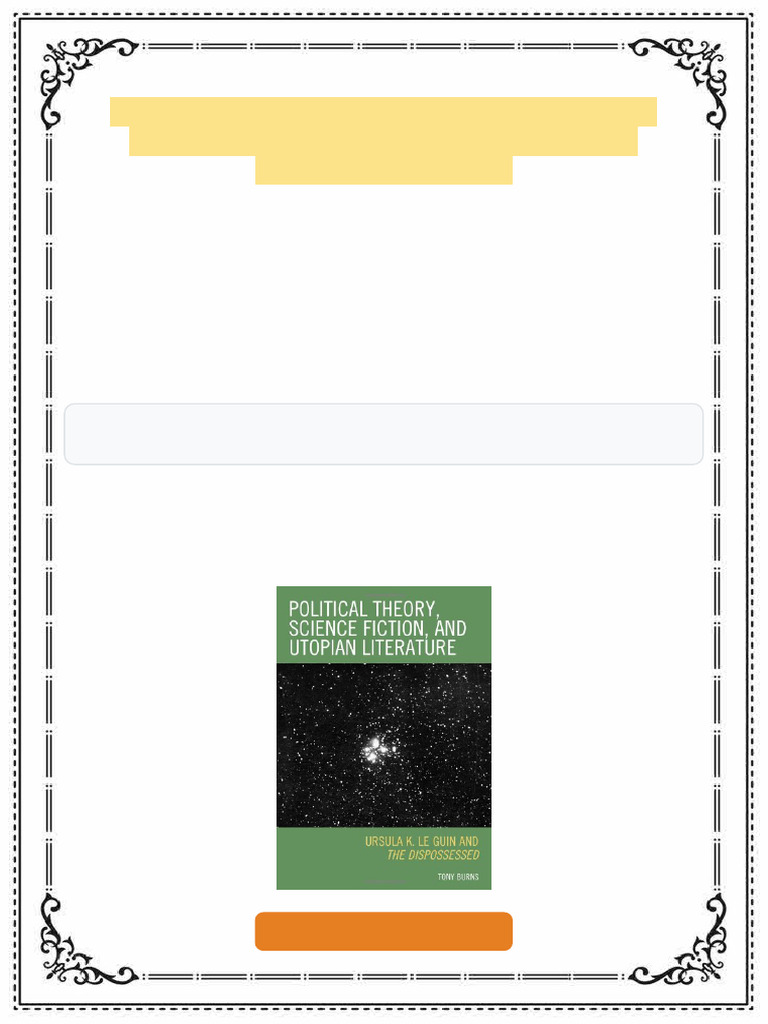 Political Theory Science Fiction and Utopian Literature Tony Burns ...