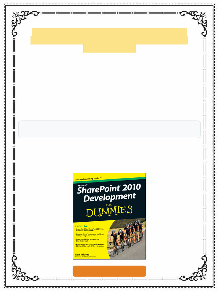 SharePoint 2010 development for dummies 1st Edition Ken Withee ebook ...