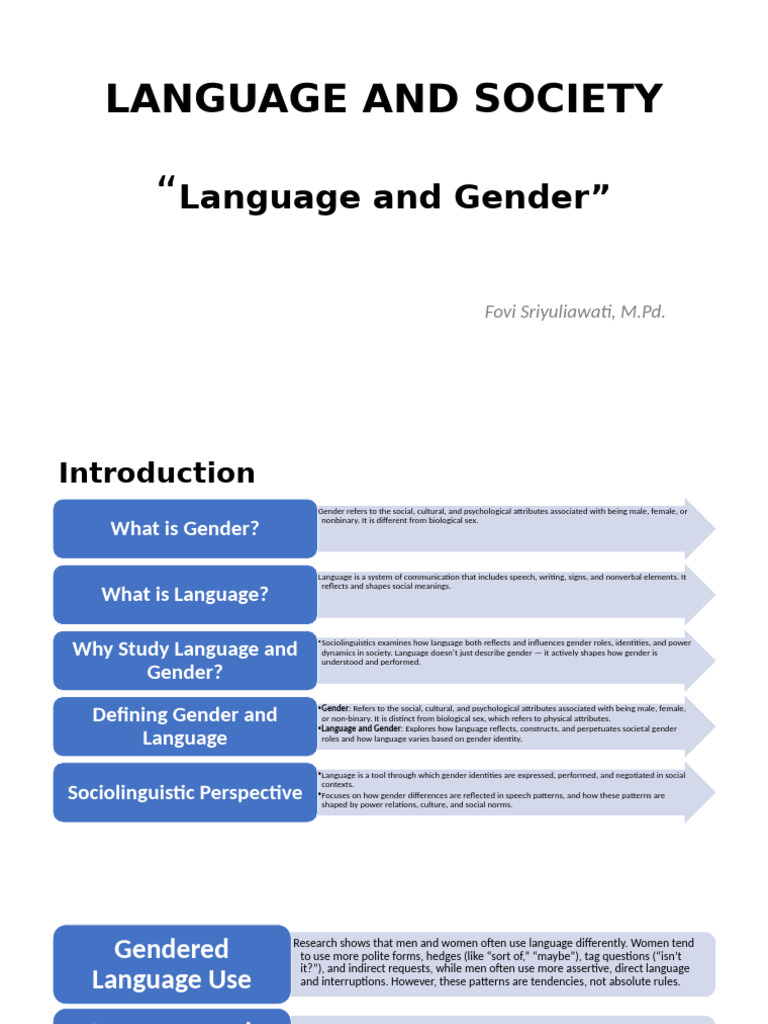 Language and Gender Dynamics Explained | PDF | Gender Studies | Gender