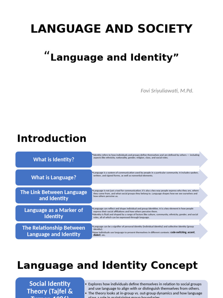 Language's Role in Shaping Identity | PDF | Multilingualism | Identity ...