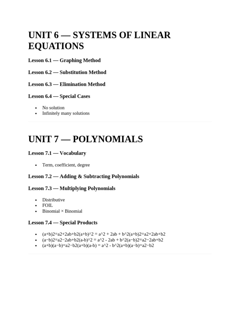Linear Equations and Polynomials Guide | PDF