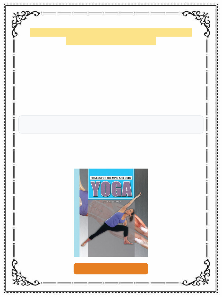Yoga 1st Edition Goldie Karpel Oren Ebook All Pages Included | PDF ...