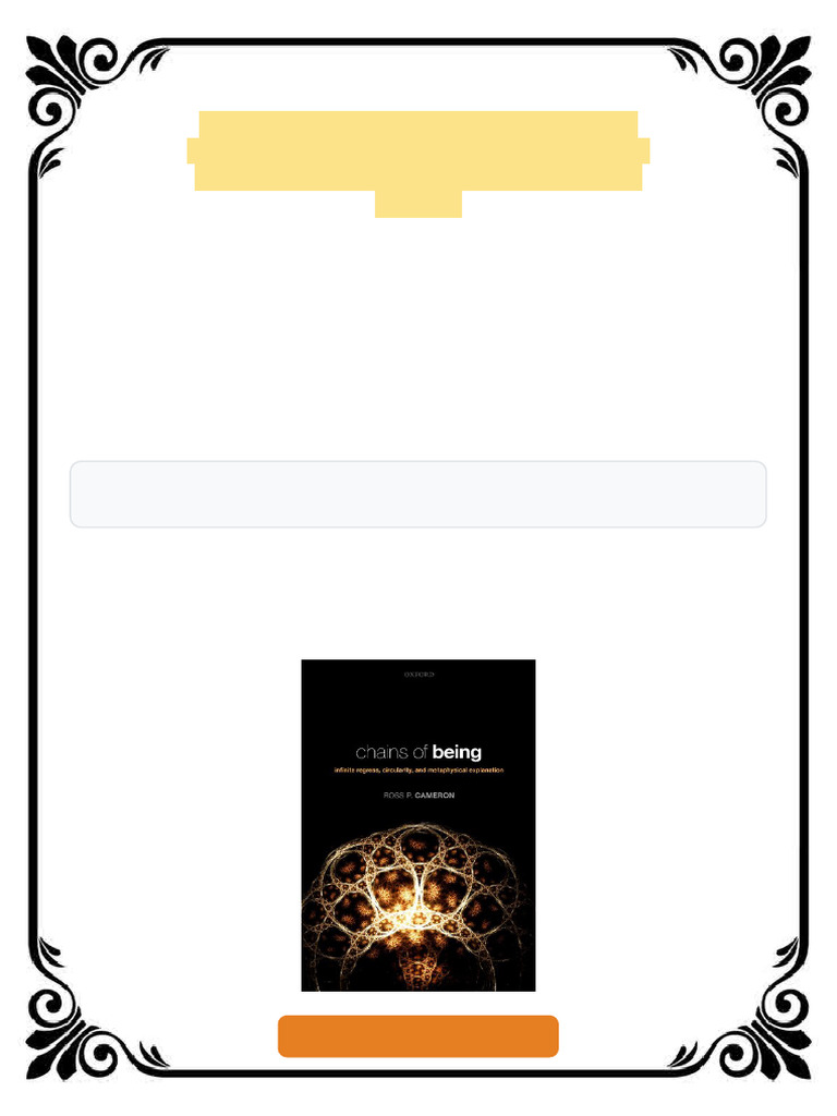 Chains of Being: Infinite Regress, Circularity, and Metaphysical ...