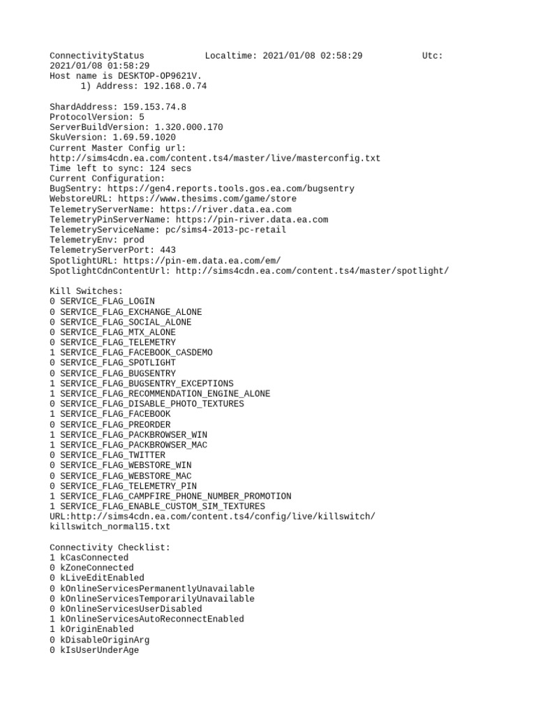 Connection Status | PDF