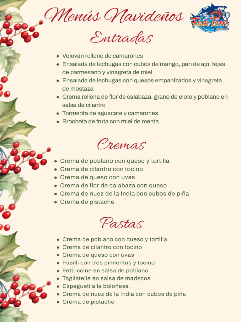 Menú Eventos | PDF