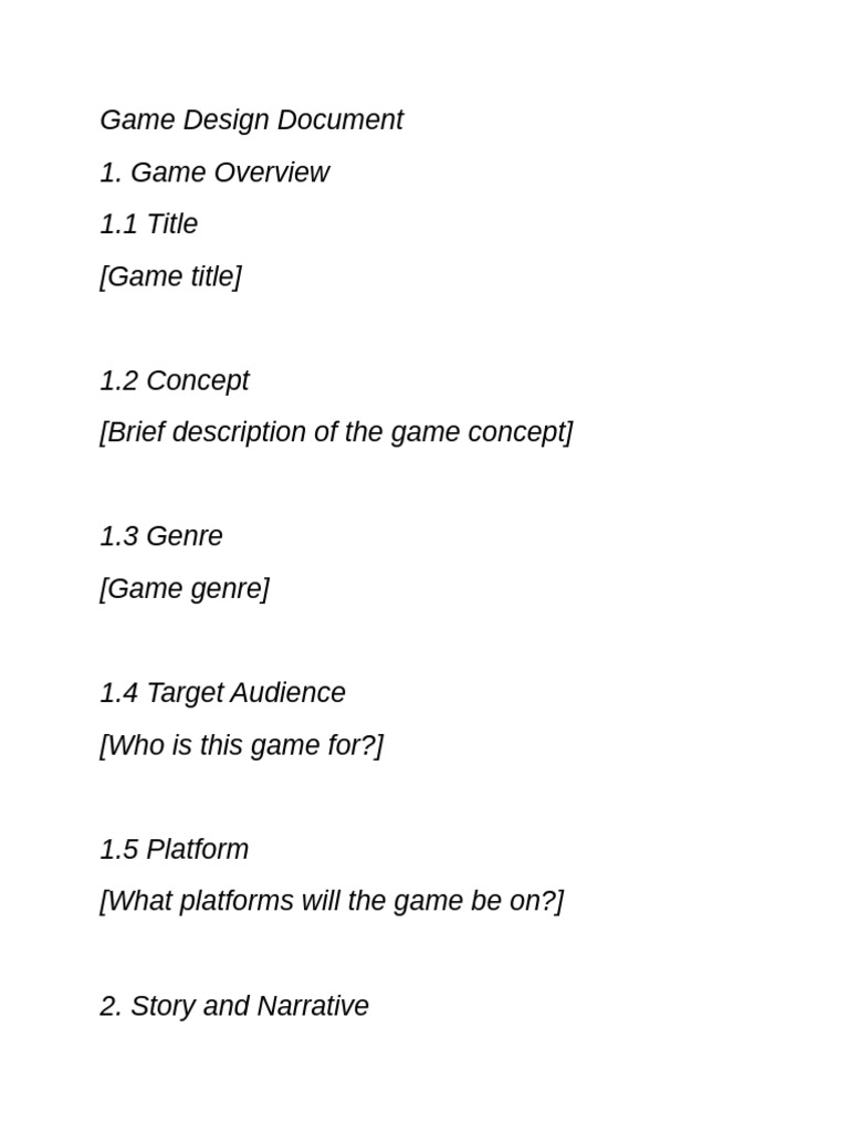 Game Design Document (GDD) | PDF