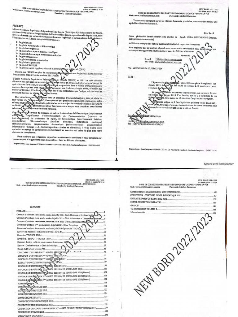 Bord Polytech Douala | PDF