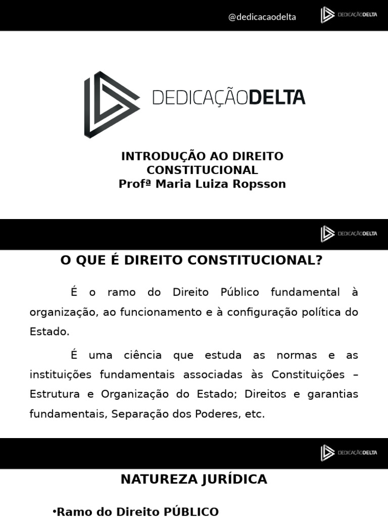 Curso Constitucional Aula 1 e 2 | PDF | Constituição | Lei Constitucional