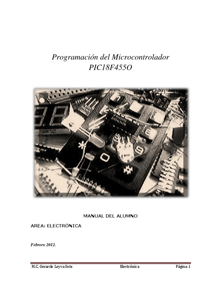Programación Del Microcontrolador PIC18F455O | PDF | Microcontrolador ...