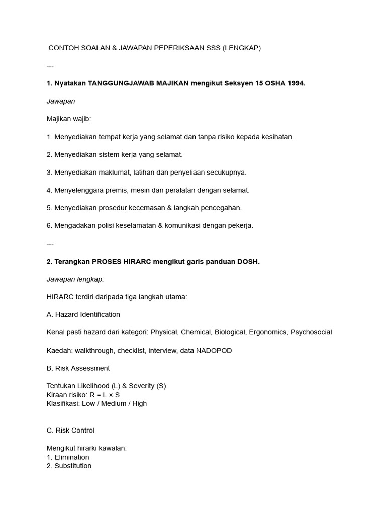 Contoh Soalan SSS Sathiya | PDF