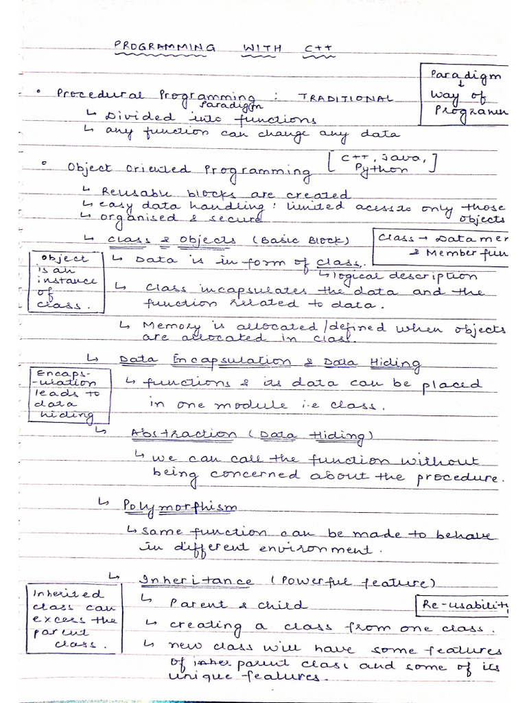 Programming With C++ - Sem1-1 | PDF
