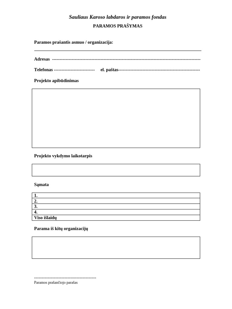 Prasymo Anketa 2022 2 | PDF