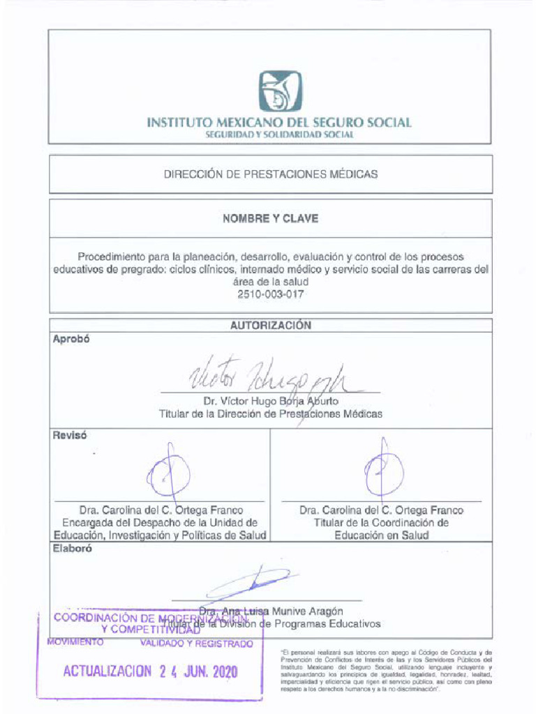 Procedimientos-Clinicos-Internado-y-SS | PDF | Medicina | Donación de ...