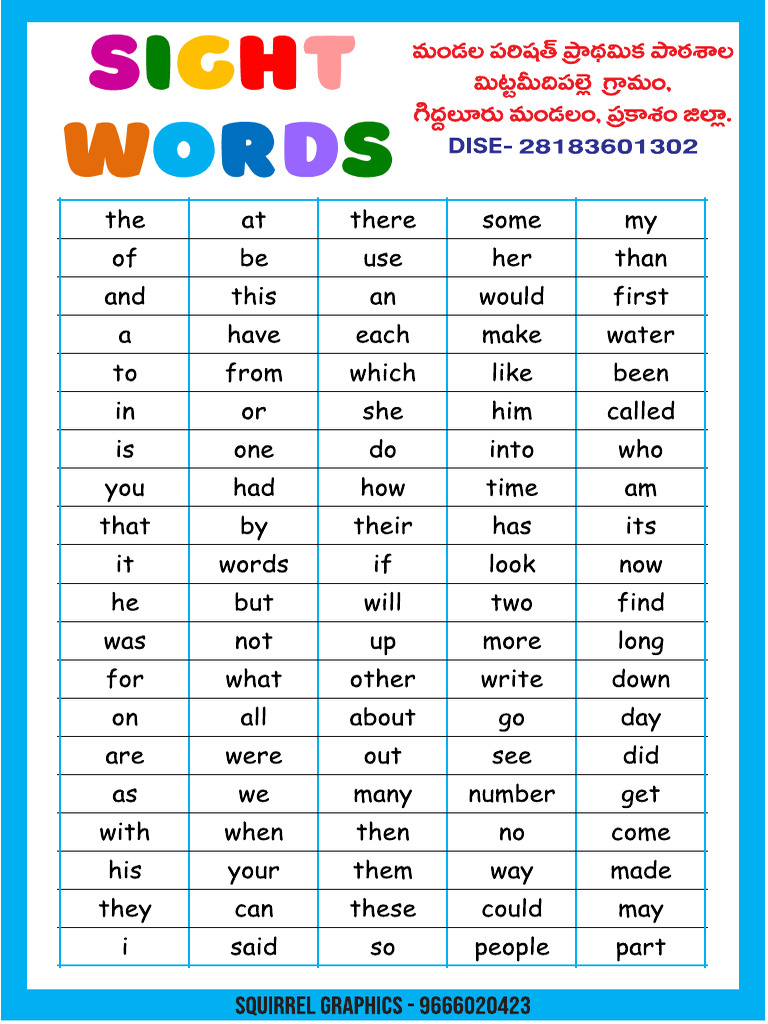 Sight Words | PDF