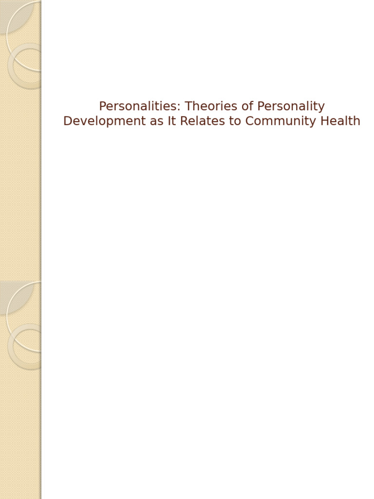 Personalities Theories Presentation | PDF | Psychoanalysis ...