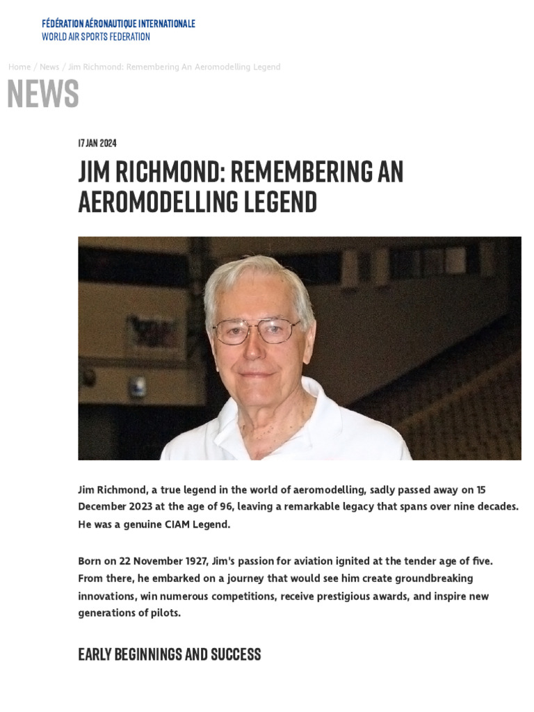 Jim Richmond - Remembering An Aeromodelling Legend - World Air Sports ...