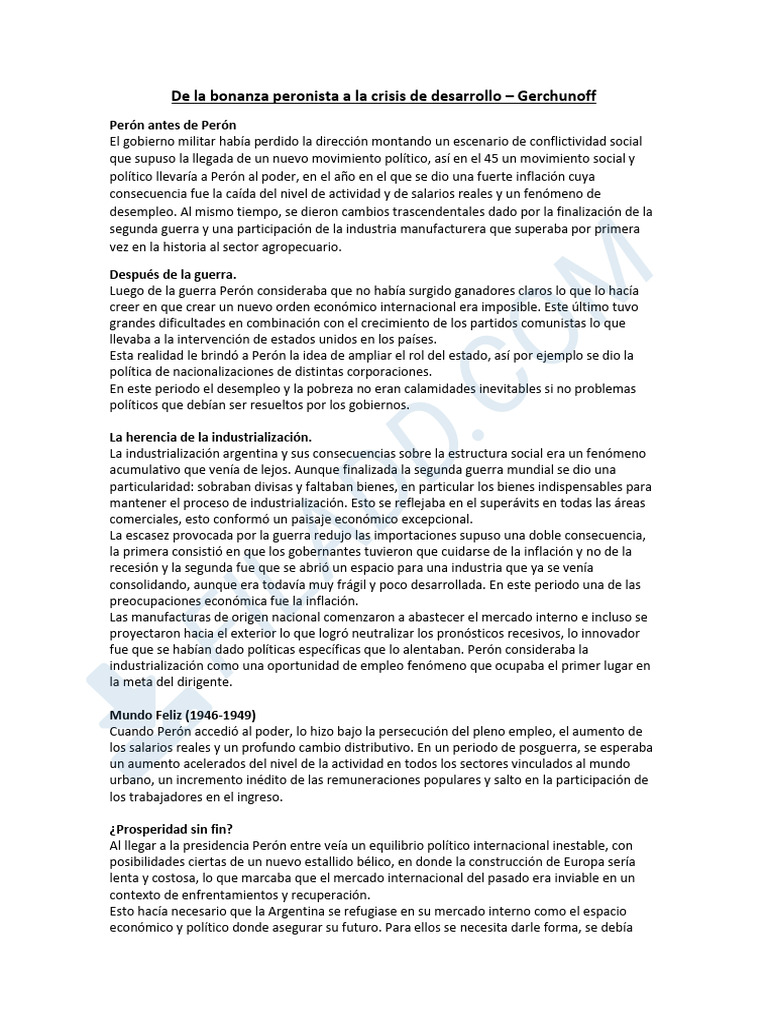 Resumen Texto 1 (1) | PDF | Inflación | El comercio internacional