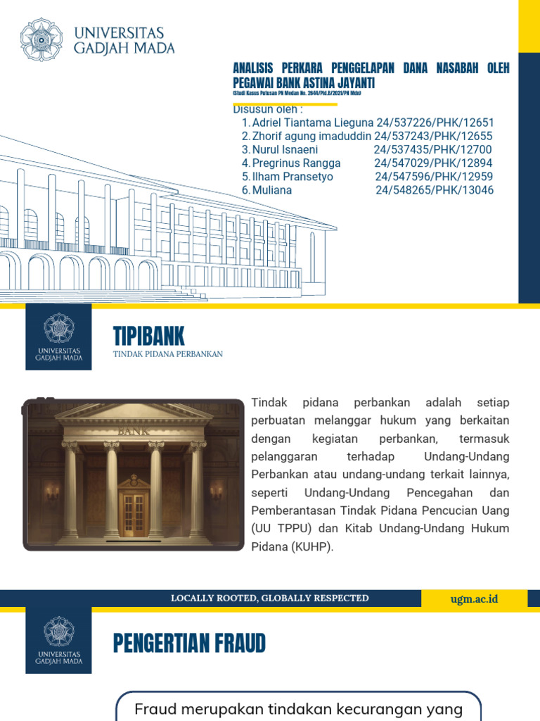 Analisis Kasus Penggelapan Dana Bank | PDF