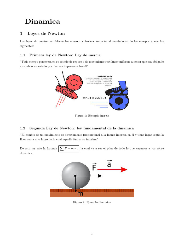 Leyes de Newton y fundamentos de dinámica | PDF | Fuerza | Las leyes ...