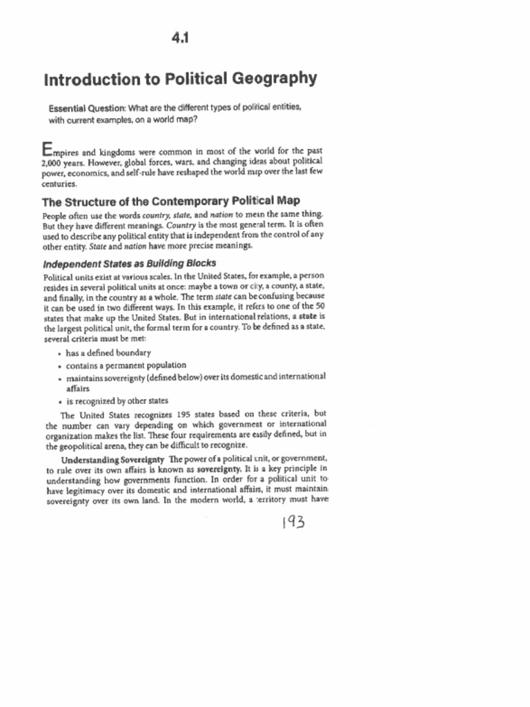 Amsco Unit 4 Political Patterns | PDF