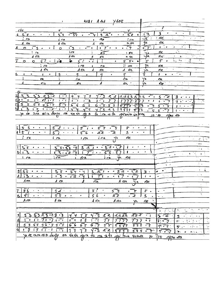 Teks Lagu Ina Ama Sumba | PDF