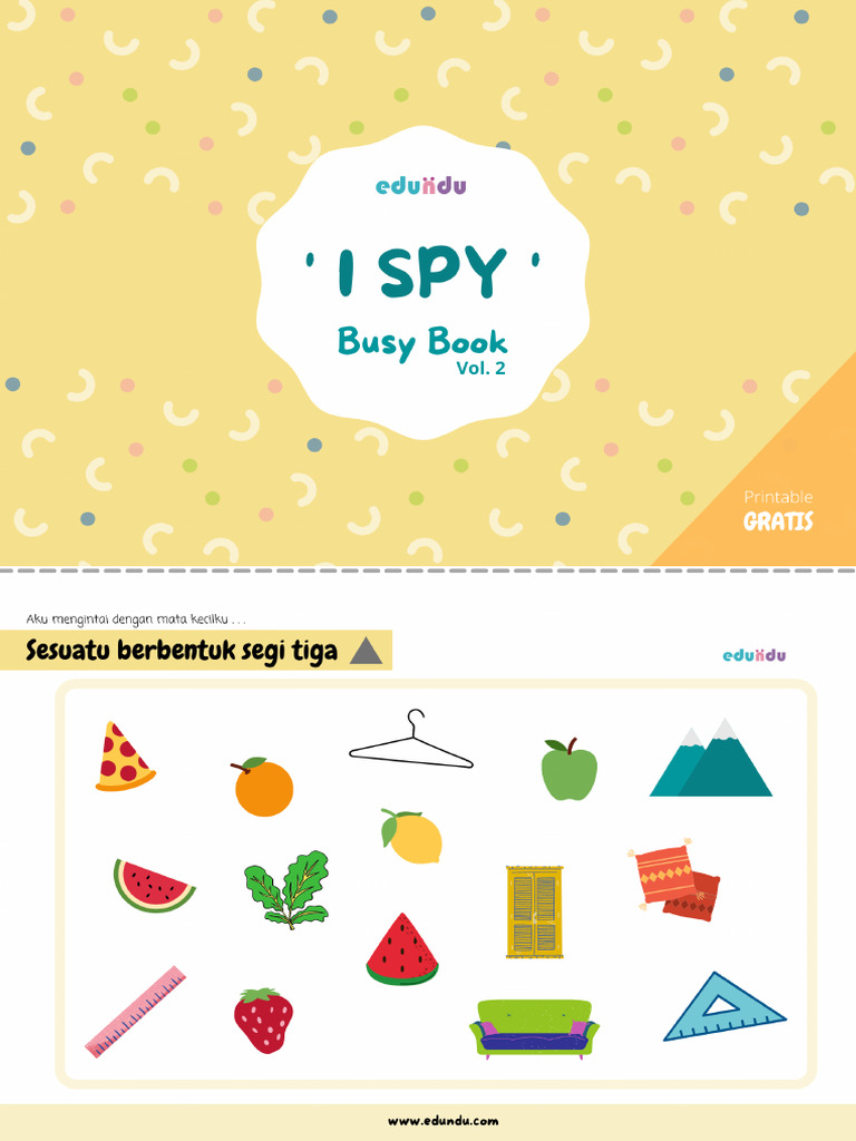Printable Gratis Busy Book Vol 2 I Spy | PDF