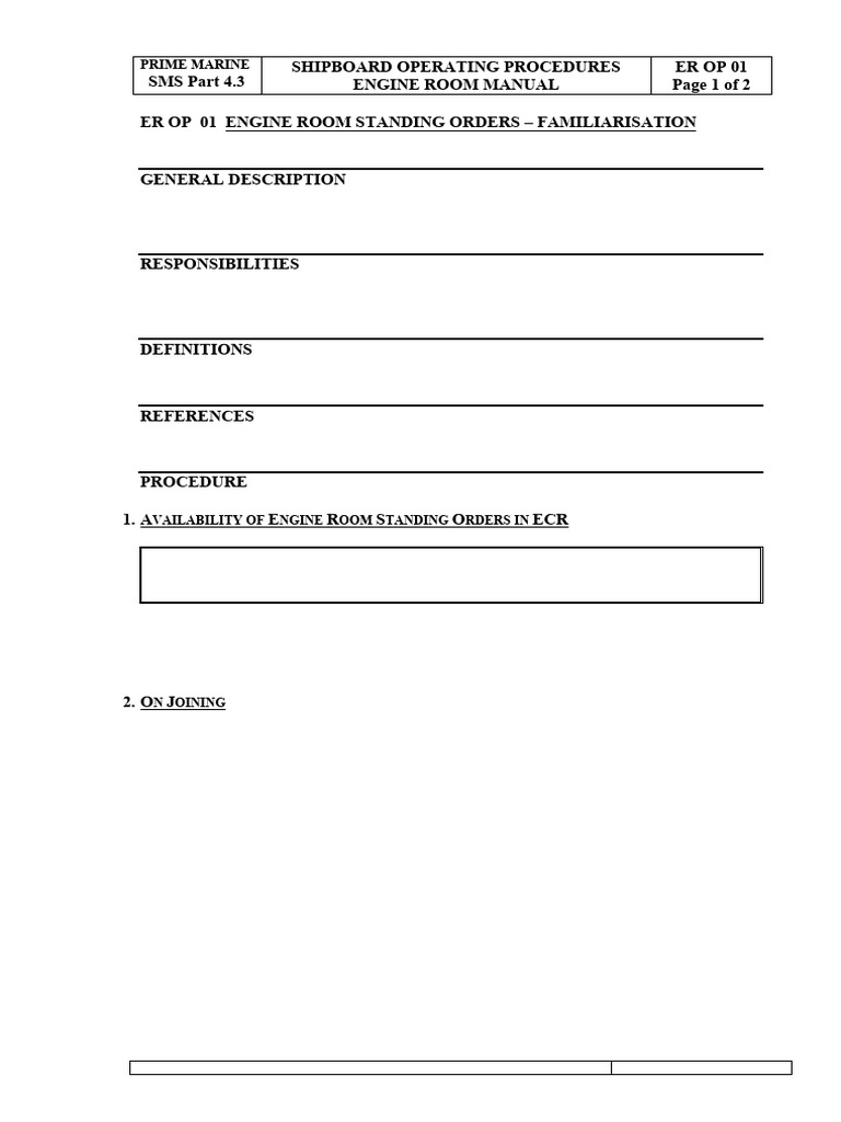 Engine Room Procedures and Orders Guide | PDF | Fuel Oil