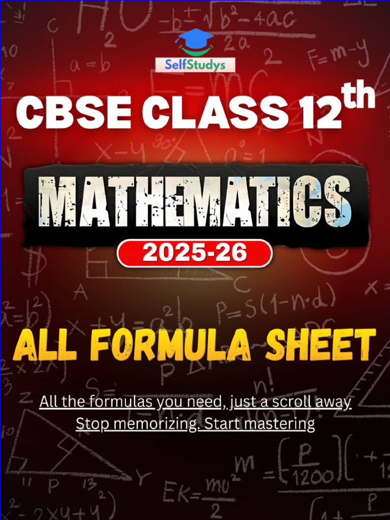Class 12 CBSE Math Study Guide | PDF