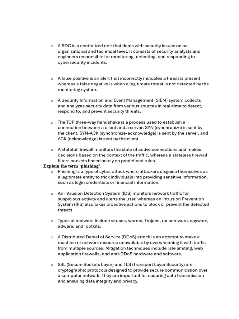 SOC Analyst Interview Questions & Answers | PDF | Information Security ...