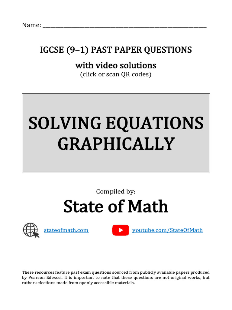 Solving Equations Graphically | PDF