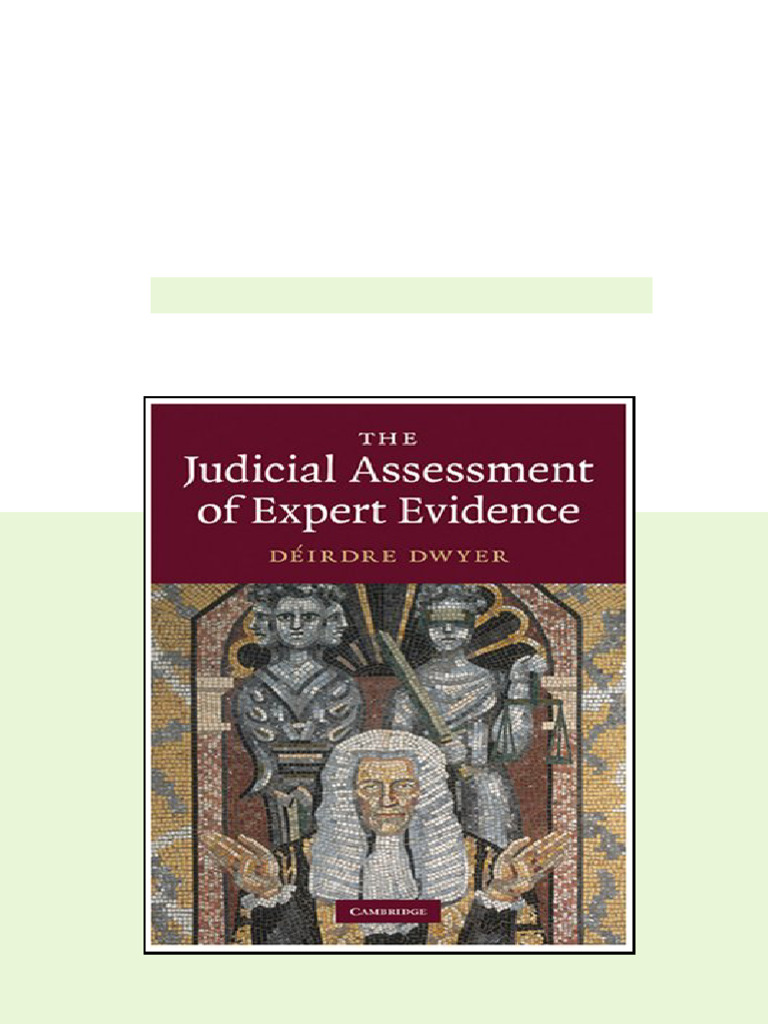(Ebook) Judicial Assessment Expert Evidence by Déirdre Dwyer ISBN ...