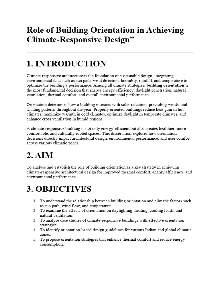 Role of Building Orientation in Achieving Climate | PDF | Efficient ...