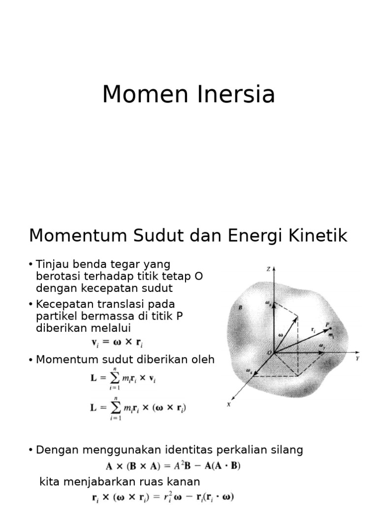 Momen Inersia dan Energi Kinetik Rotasi | PDF