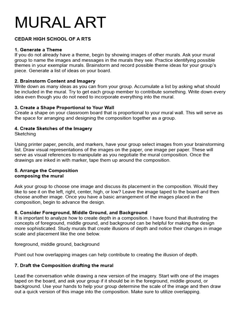 Steps for Creating a Mural Project | PDF | Mural