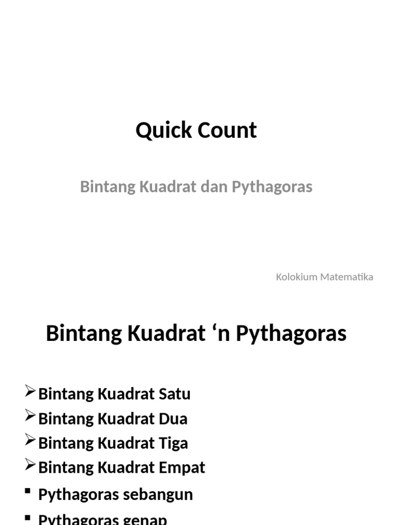 Quick Count | PDF
