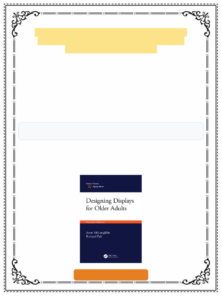 Designing Displays for Older Adults 2nd Edition Anne Mclaughlin eBook ...