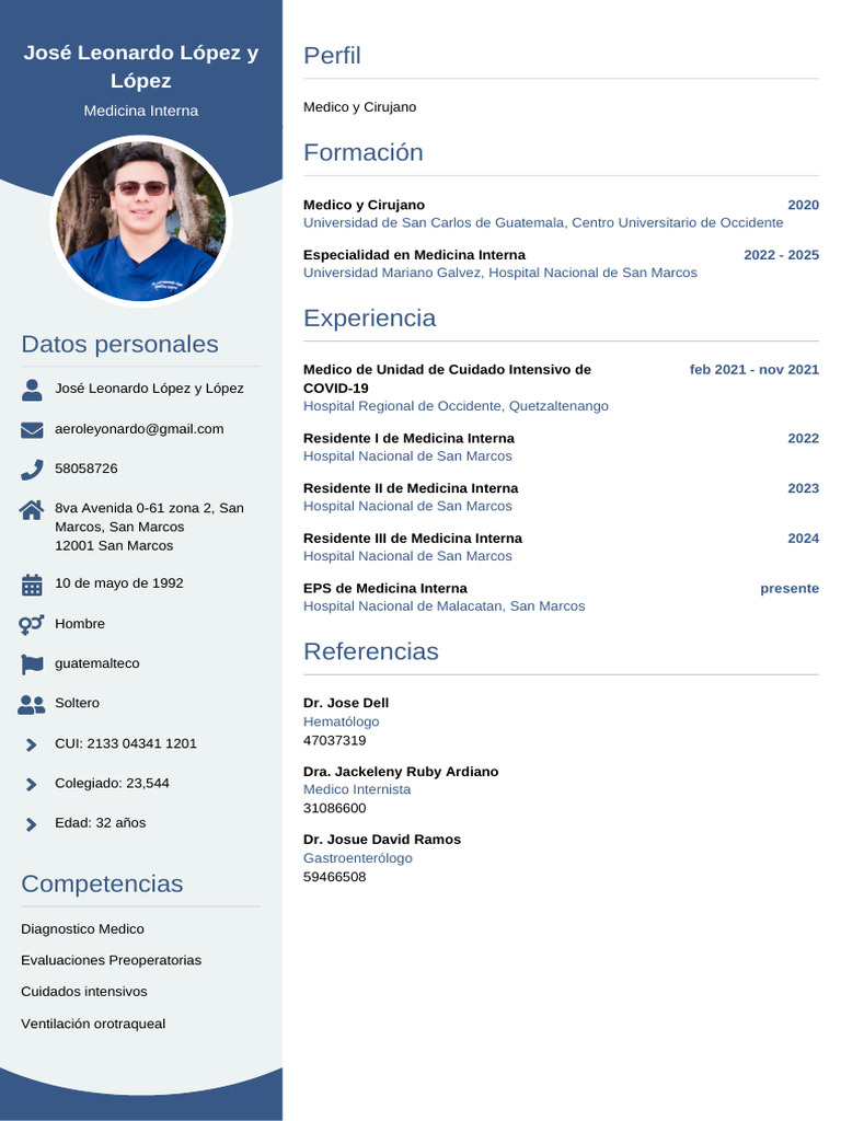 CV José Leonardo López y López | PDF