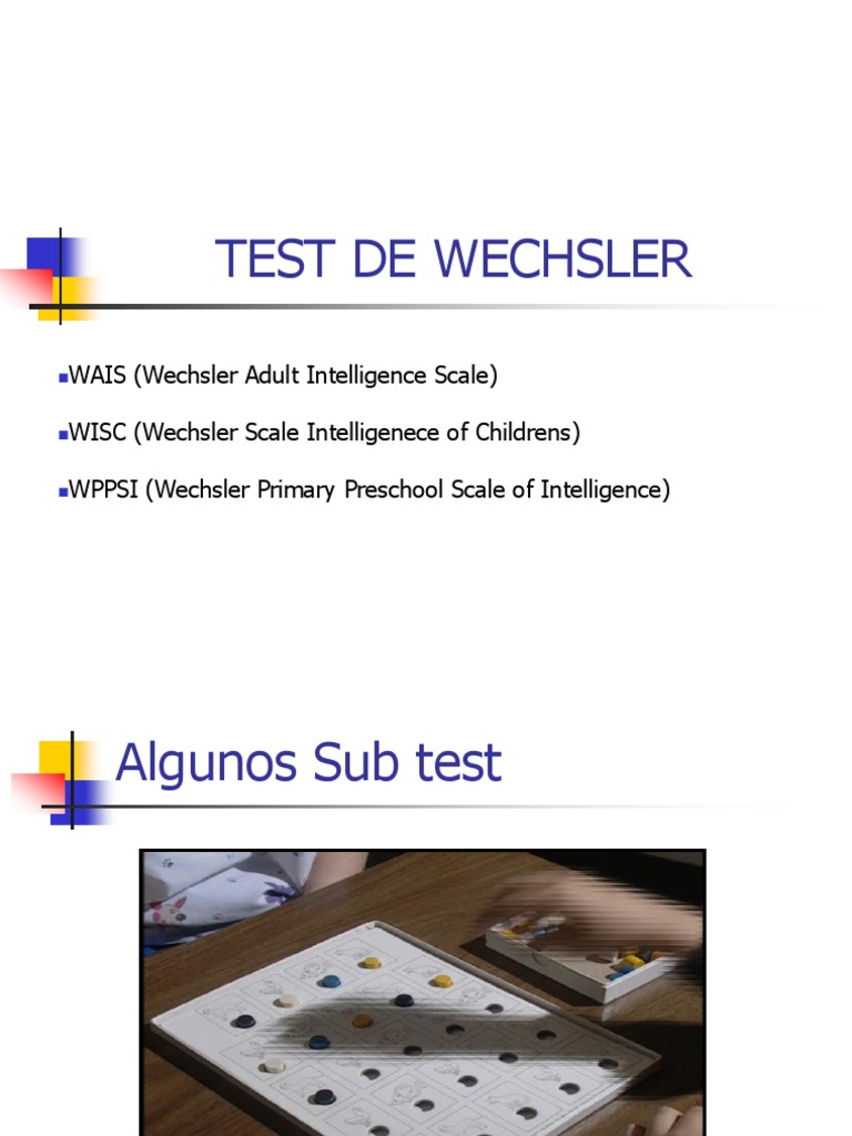 Test de Wechsler | PDF | Cognición | Sicología