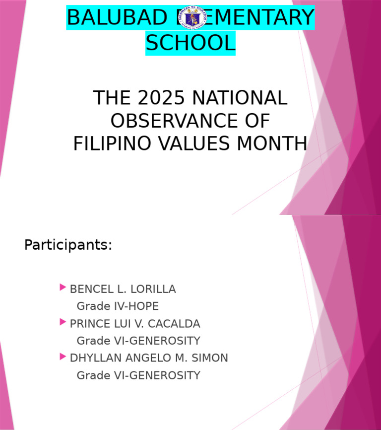The 2025 National Observance of Filipino Values Month | PDF