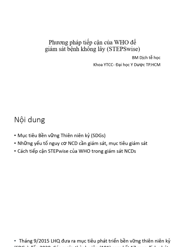 WHO - S STEP APPROACH 2023 | PDF