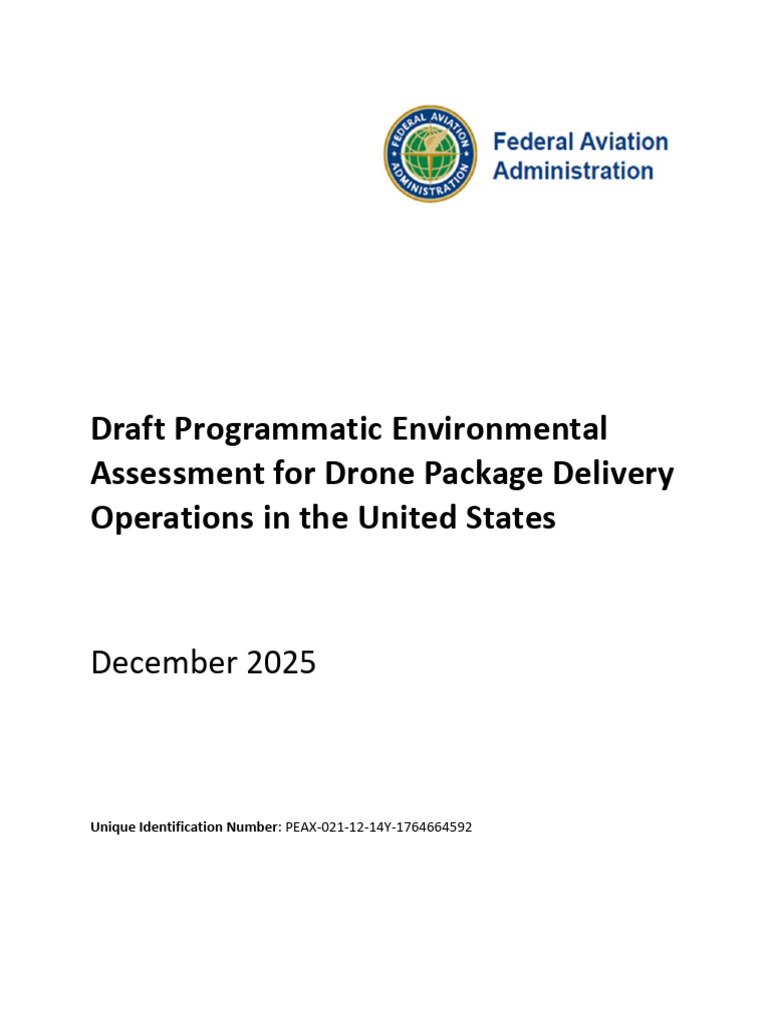 FAA Draft UAS Programmatic Environmental Assessment | PDF | National ...