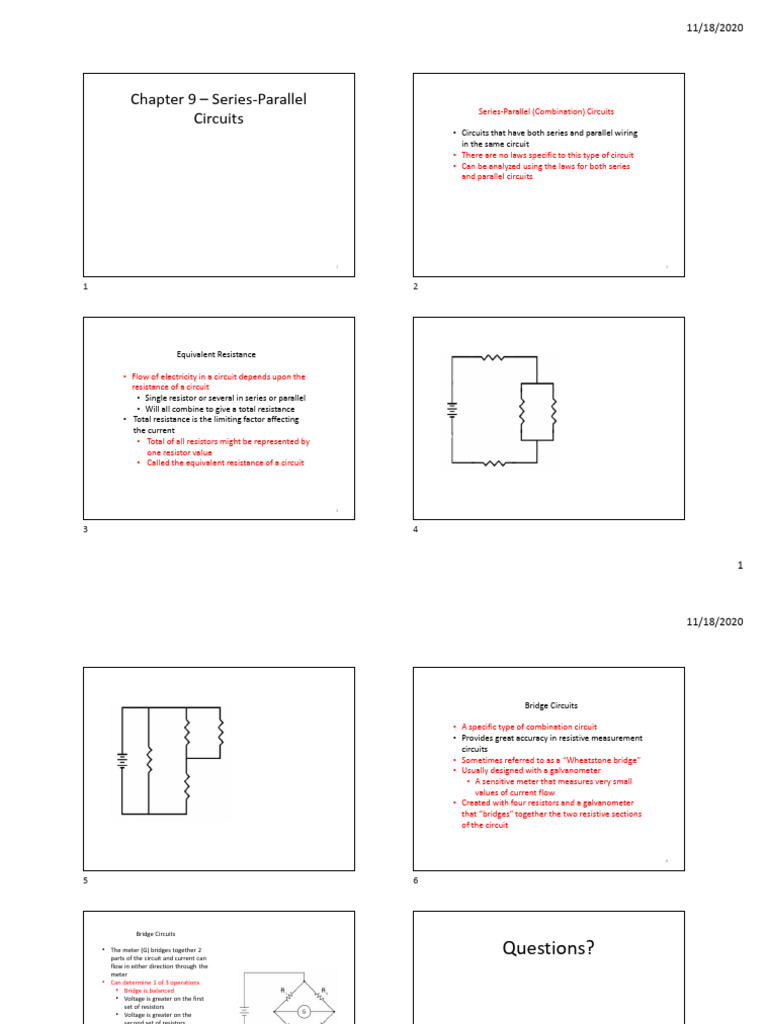 09 Series Parallel Circuits | PDF | Resistor | Electrical Network