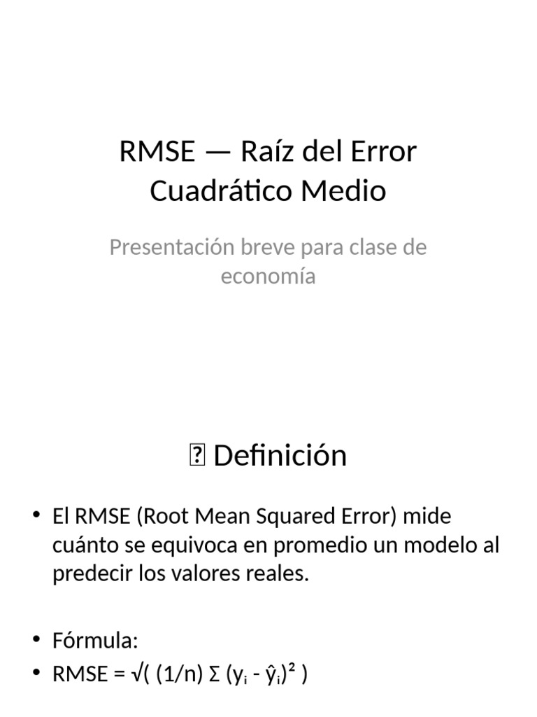 RMSE Presentacion | PDF