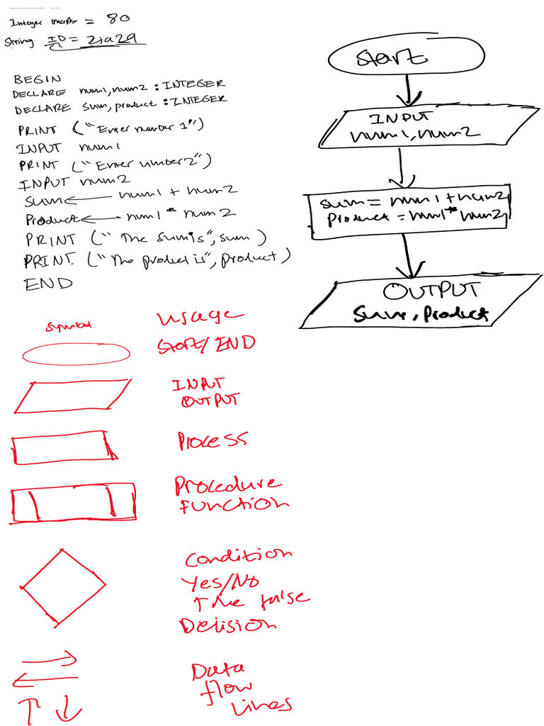 Flow Charts and Pseudocode | PDF
