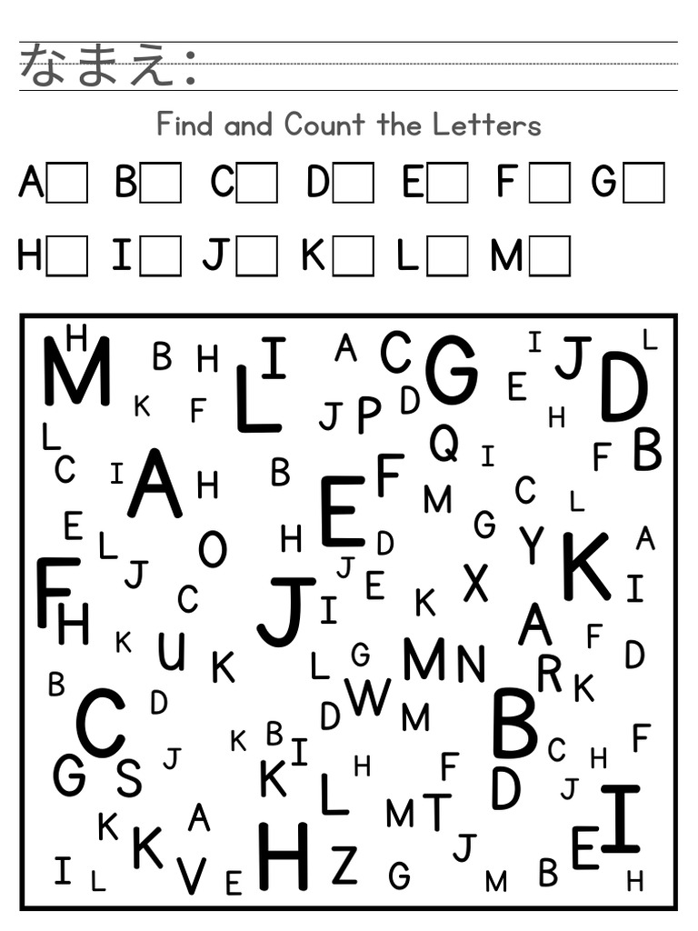 Letter Counting Activity Guide | PDF