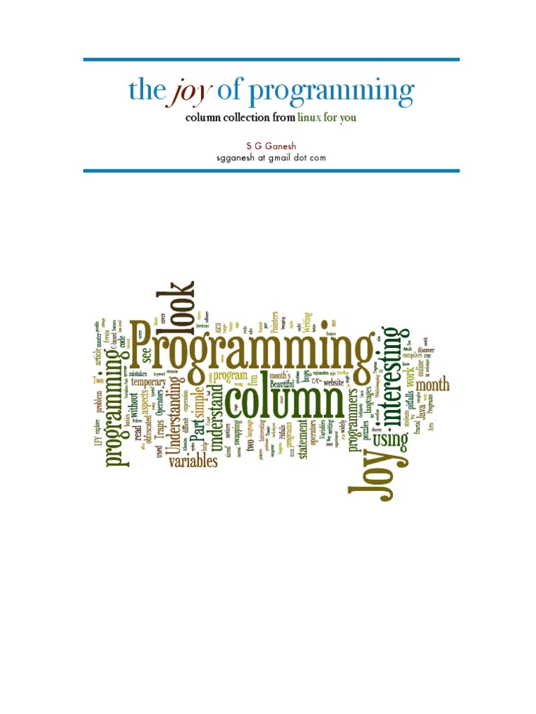 The Joy of Programming | PDF | Scope (Computer Science) | C ...